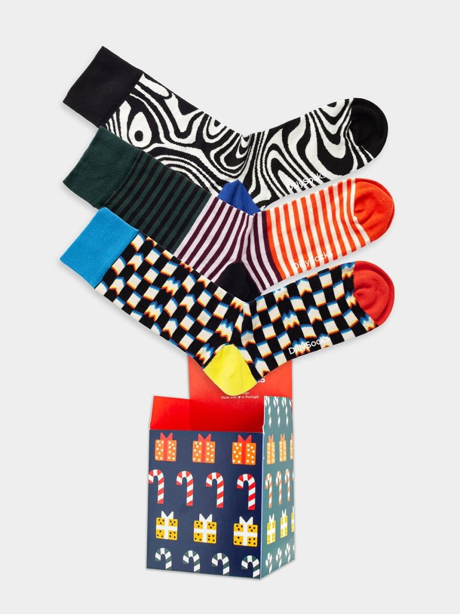Our Socks gift box: Pattern Parade (box of 3)