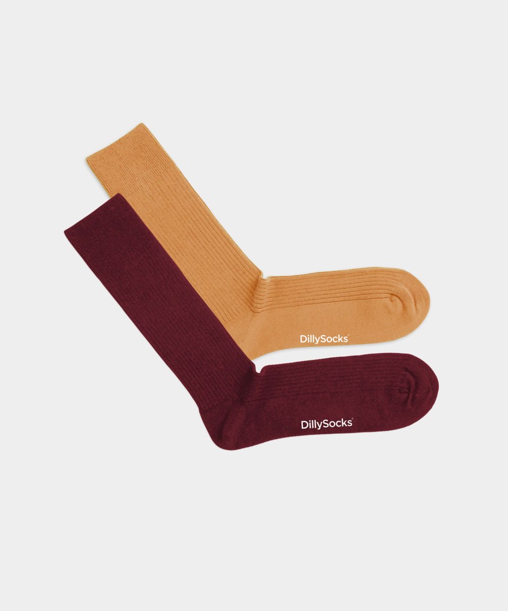 Solid Color Socks | Ribbed Oldschool Classics (Pack of 2) | DillySocks ...