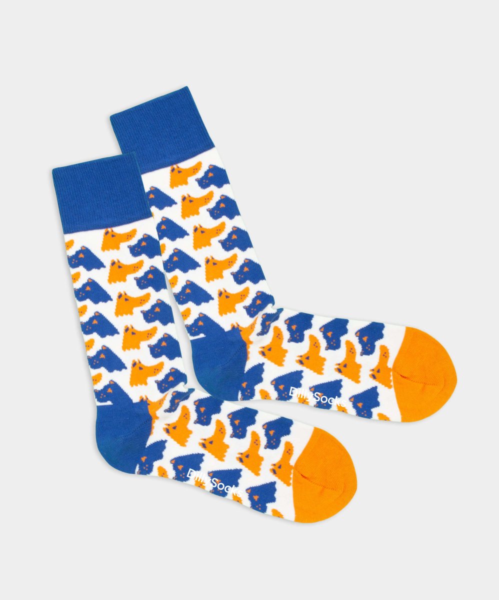 Colorful socks | Two-Faced Dog | DillySocks® Official